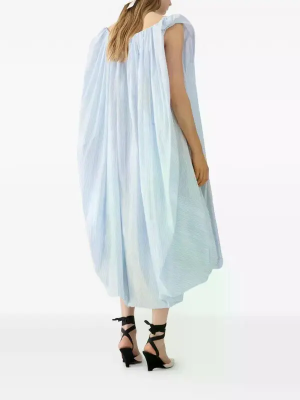 Jacquemus Lavande Striped Balloon Midi Dress - Blue