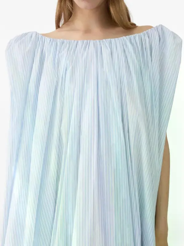 Jacquemus Lavande Striped Balloon Midi Dress - Blue