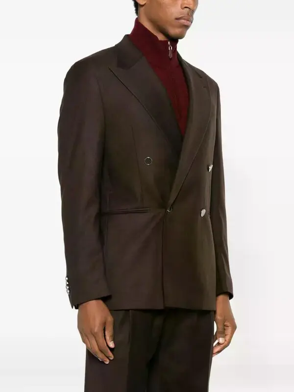 MANUEL RITZ Double-breasted Blazer - Brown