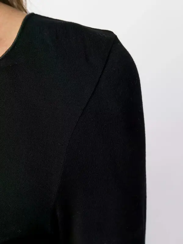 Majestic Filatures Fitted Long Sleeve Top - Black