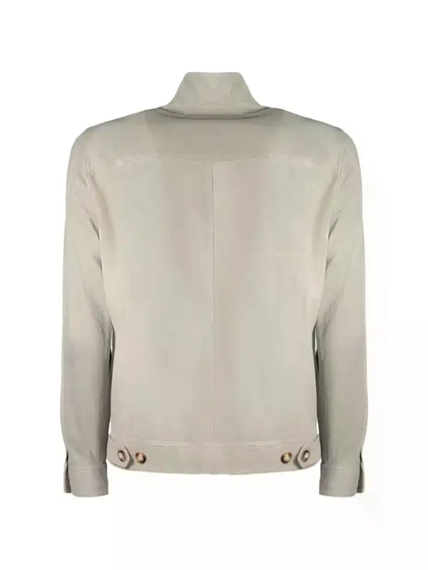 VOLFAGLI FIRENZE Plutone High-collar Suede Jacket - Neutrals