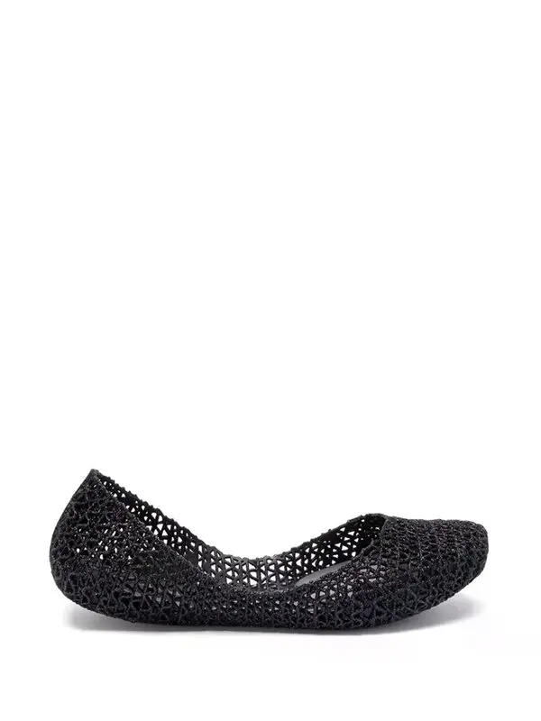 Melissa Campana Papel Caged Ballet Flats - Black