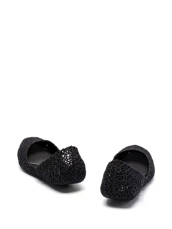 Melissa Campana Papel Caged Ballet Flats - Black
