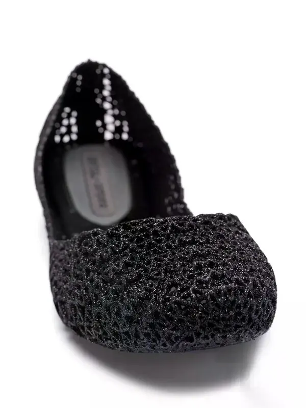 Melissa Campana Papel Caged Ballet Flats - Black