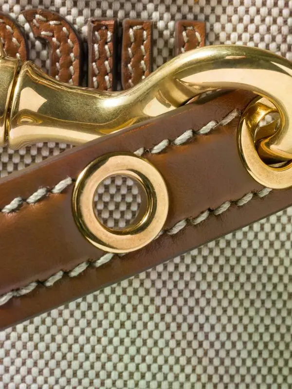 Miu Miu Aventure Canvas And Leather Bag