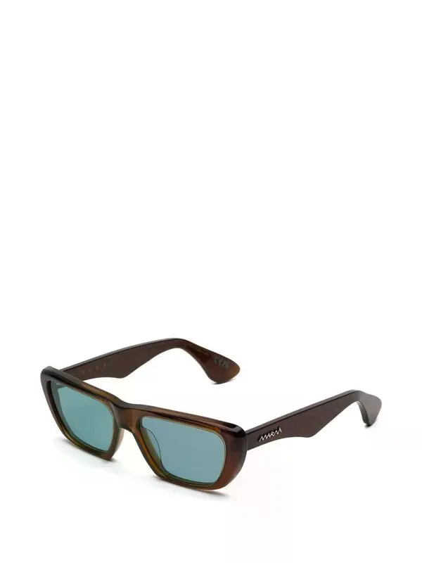 Marni X Retrosuperfuture Jimura Rectangle-frame Sunglasses - Brown