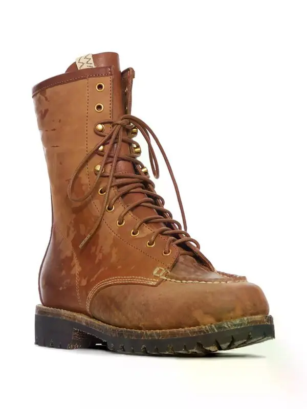 Visvim Leather Lace-up Boots - Brown