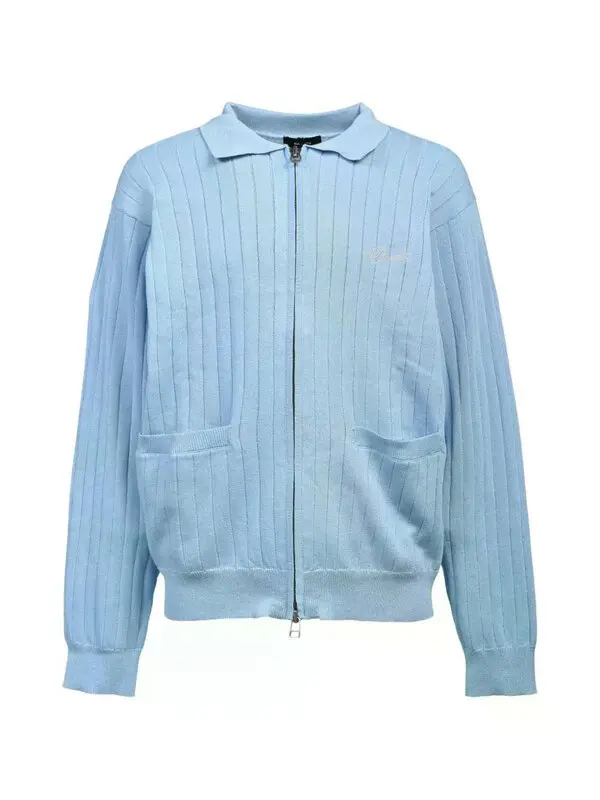 BREATH Ribbed Zip-up Cardigan