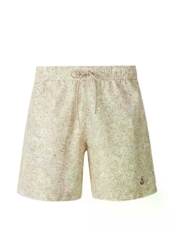 Moncler Paisley Print Swim Shorts - Neutrals