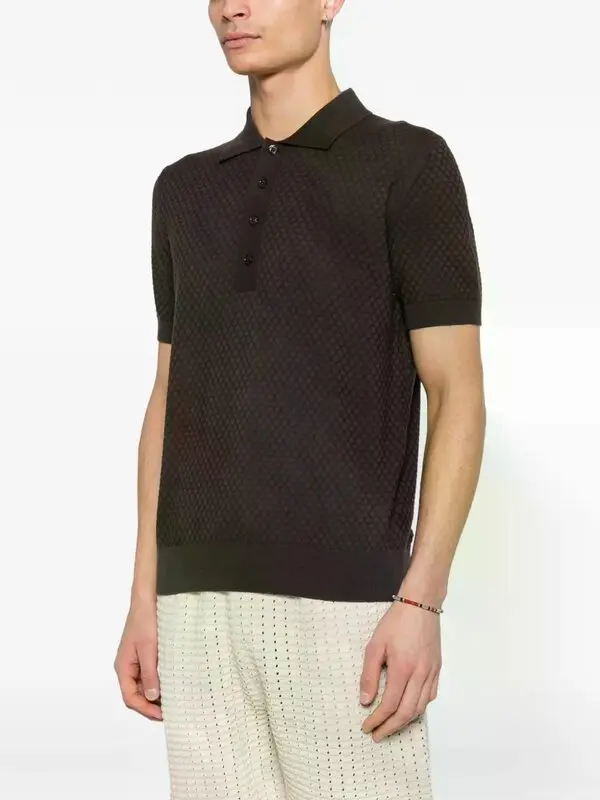 PAOLO PECORA Textured Polo Shirt