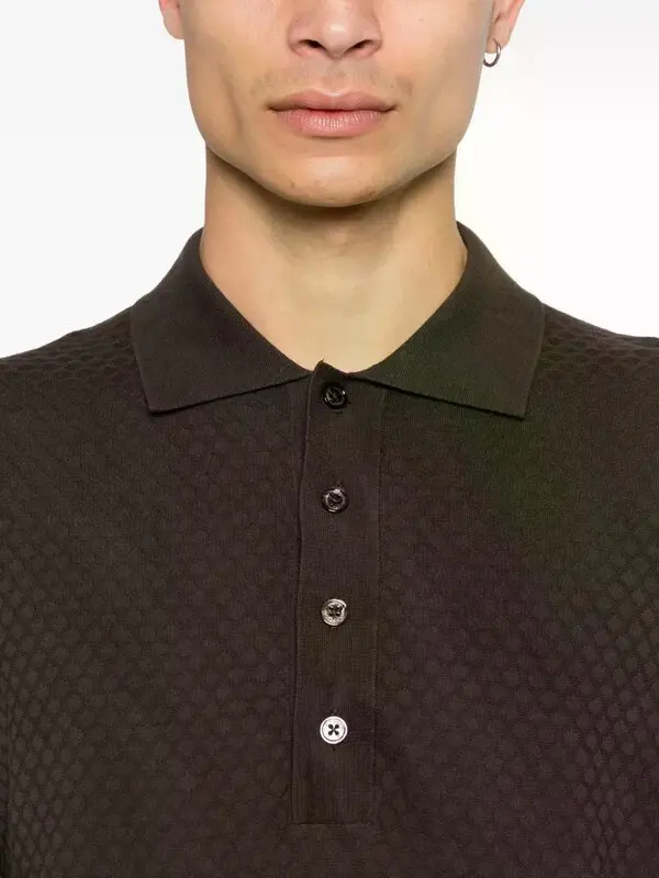 PAOLO PECORA Textured Polo Shirt