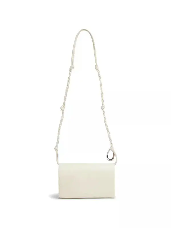 JIL SANDER Mini Knotted Cross Body Bag - White