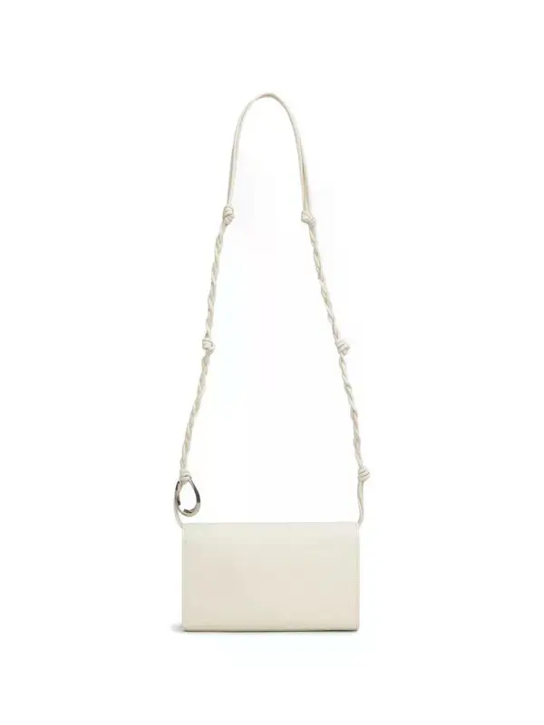 JIL SANDER Mini Knotted Cross Body Bag - White