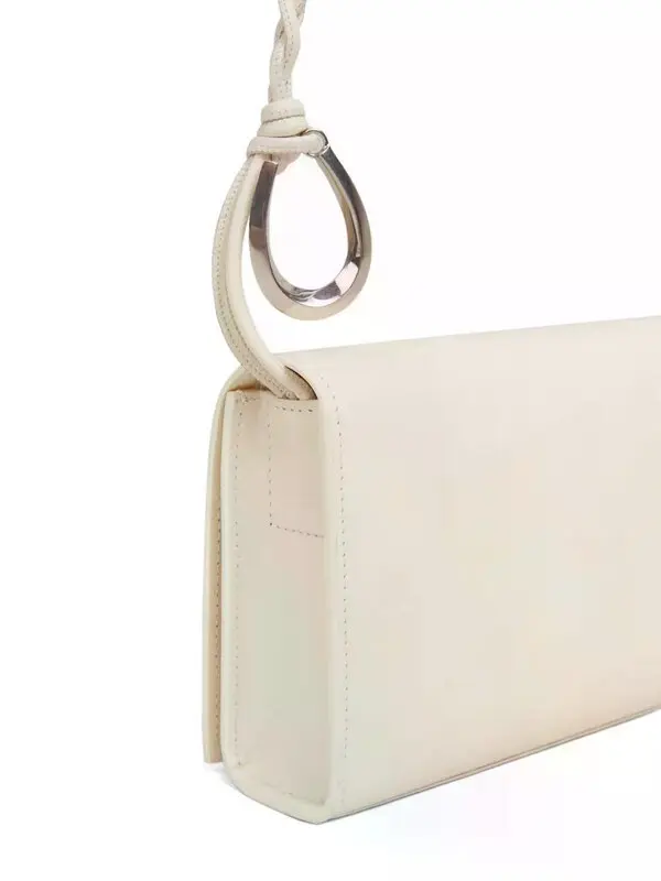 JIL SANDER Mini Knotted Cross Body Bag - White