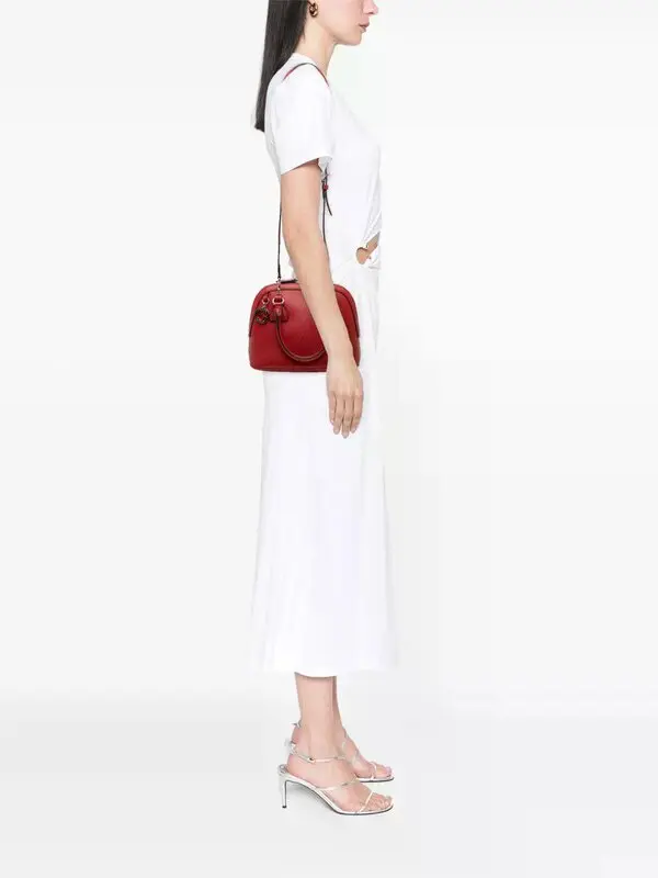 Gucci 2000-2015 Mini Leather Gg Charm Dome Satchel - Red