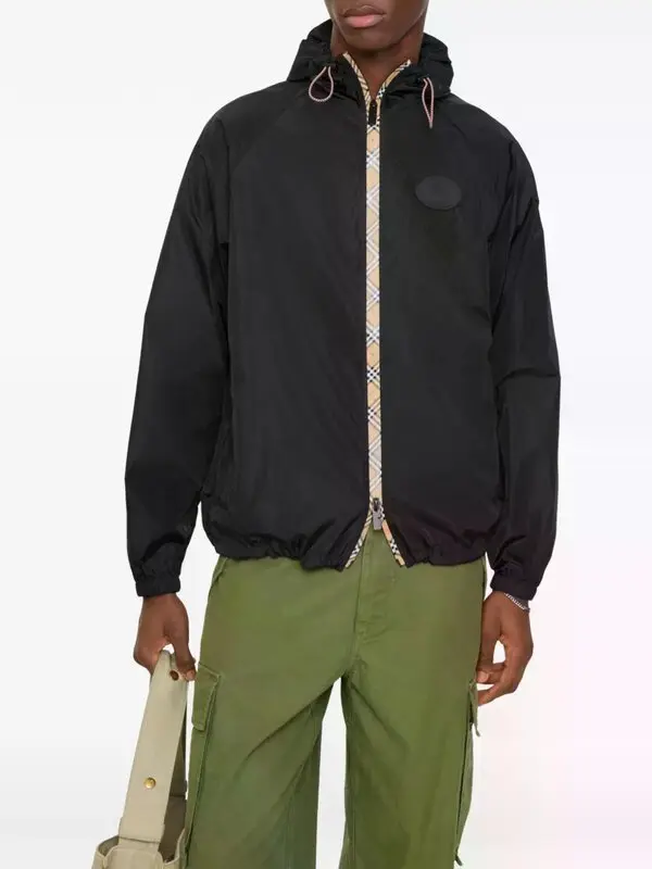 Burberry Hooded Jacket With Contrasting Trim