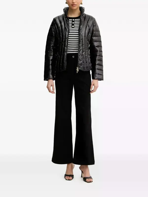Armani Exchange Quilted Funnel-neck Jacket - Black