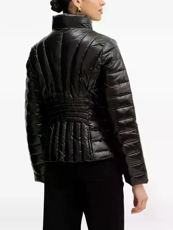 Armani Exchange Quilted Funnel-neck Jacket - Black