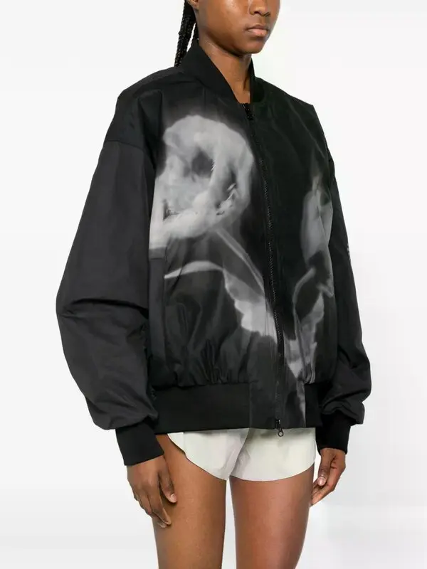 Adidas By Stella McCartney Floral Print Bomber Jacket