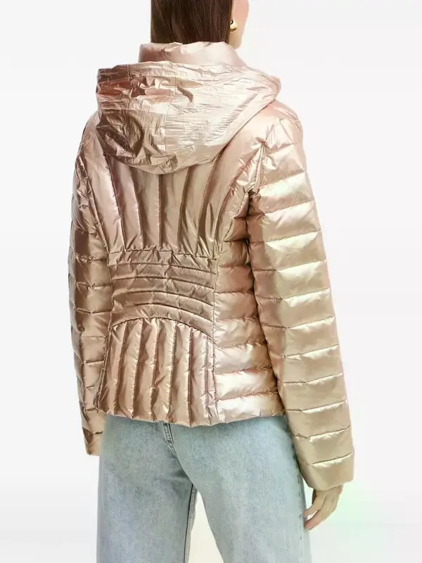 Armani Exchange Quilted Funnel-neck Jacket - Pink