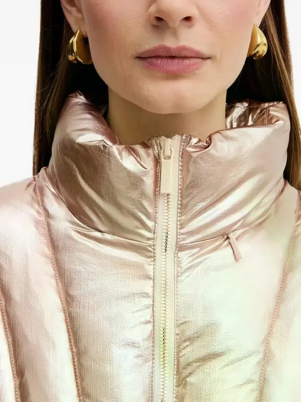 Armani Exchange Quilted Funnel-neck Jacket - Pink