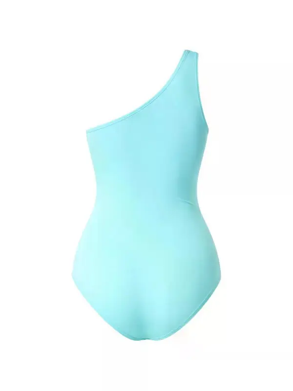 Michael Kors One-shoulder Ring Swimsuit - Blue