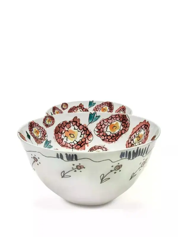 SERAX Floral-print Serving Bowl - White