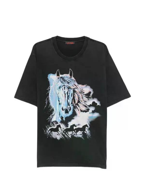 LỰU ĐẠN Horse-graphic T-shirt