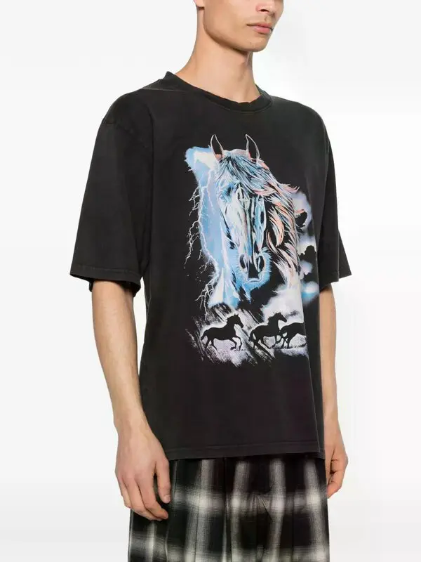 LỰU ĐẠN Horse-graphic T-shirt