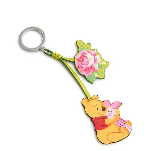 VERA BRADLEY Disney Winnie The Pooh Bag Charm Keychain In Winnie The Pooh Springtime - Green