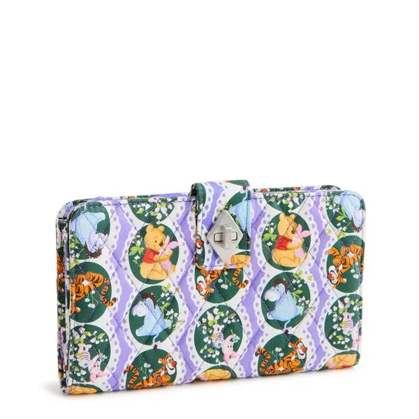 VERA BRADLEY Disney Turnlock Wallet In Winnie The Pooh Springtime Eyelet - Multicolor