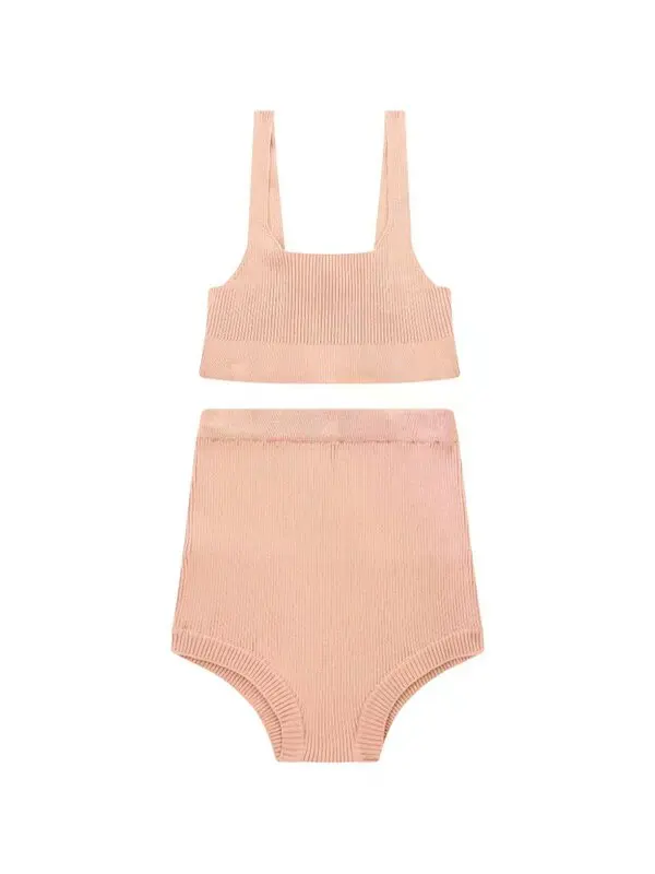 Red Valentino Ribbed Underwear Set - Pink