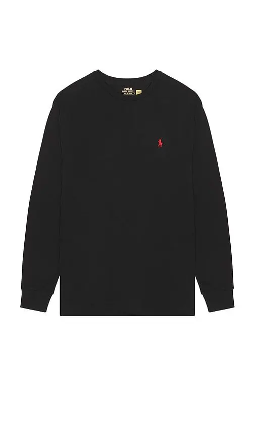 Polo Ralph Lauren Long Sleeve Crewneck T-shirt In Black - Polo Black