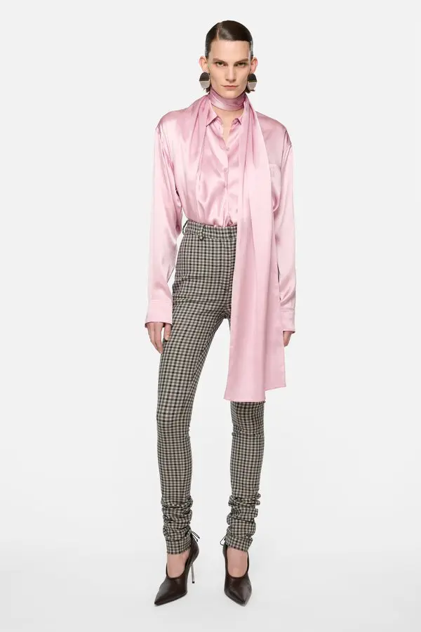 Acne Studios Layered Satin Blouse - Pastel Pink