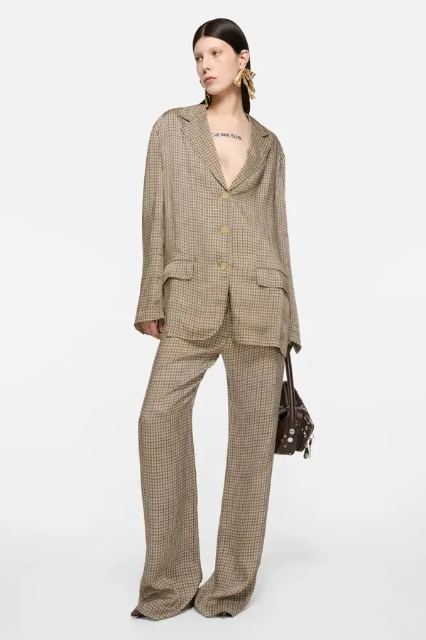 Acne Studios Satin Suit Jacket - Beige