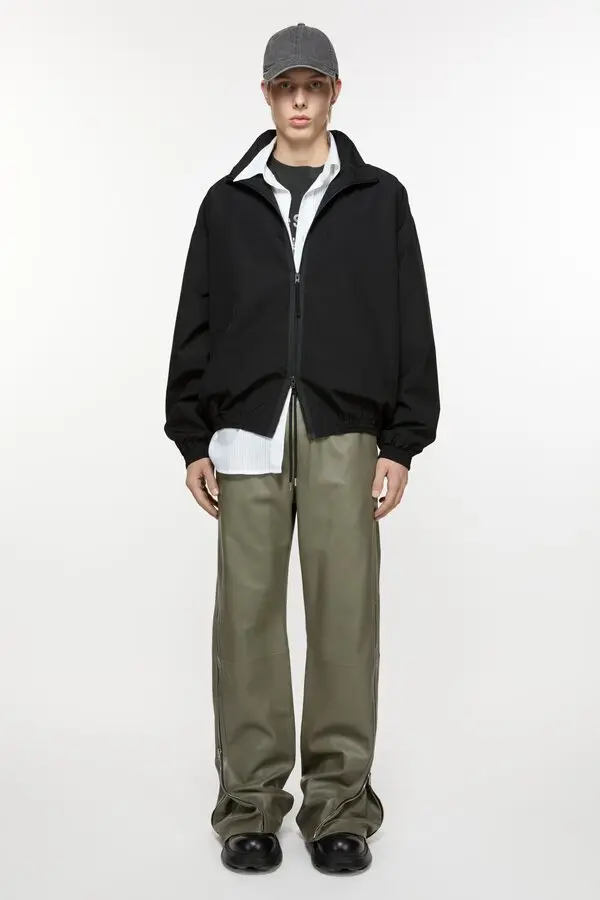 Acne Studios Leather Trousers - Dusty Green