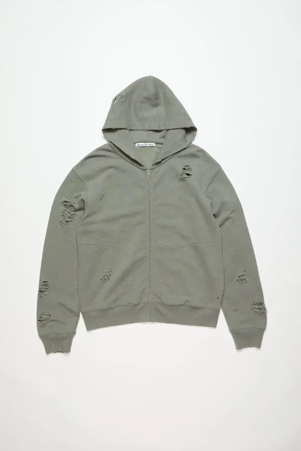 Acne Studios Distressed Zip-up Hoodie