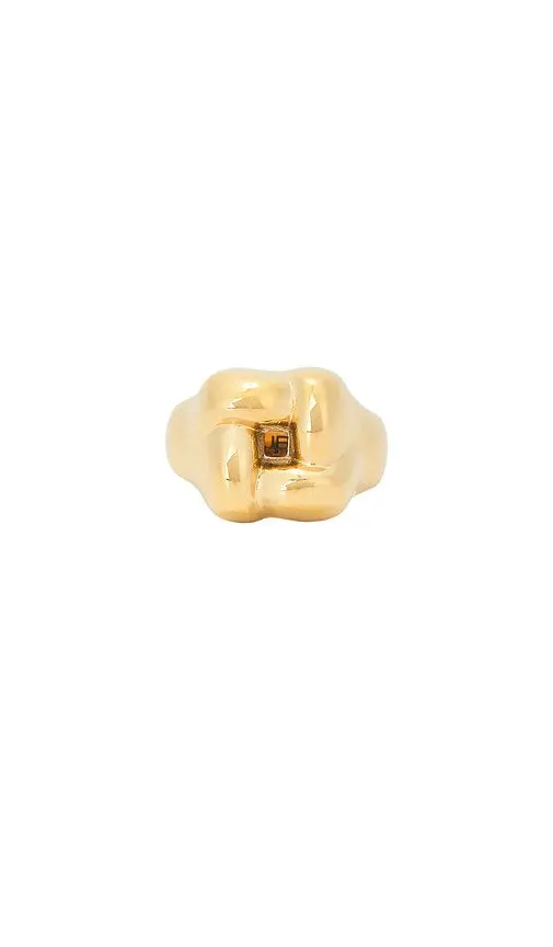 Jenny Bird Woven Square Ring In Metallic Gold - High Polish Gold