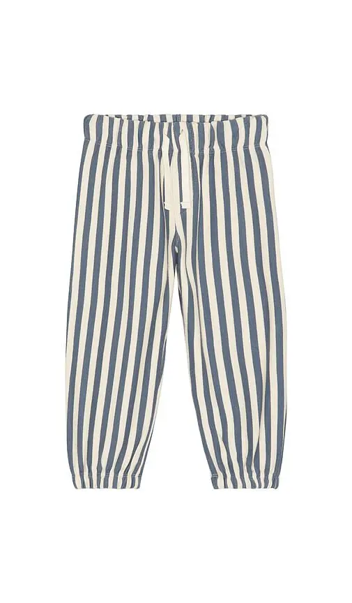 RYLEE + CRU Relaxed Jogger In White - Marine Stripe