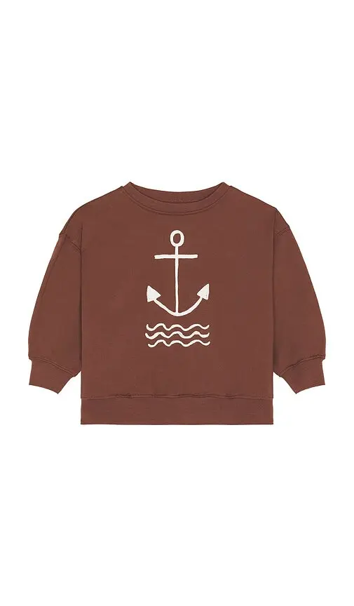 RYLEE + CRU Relaxed Sweatshirt In Chocolate - Anchor