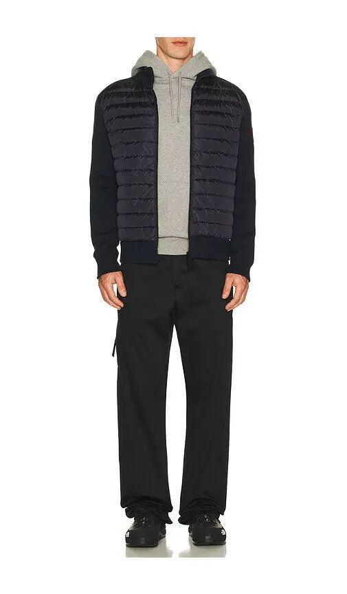 Canada Goose Hybridge Knit Jacket In Navy