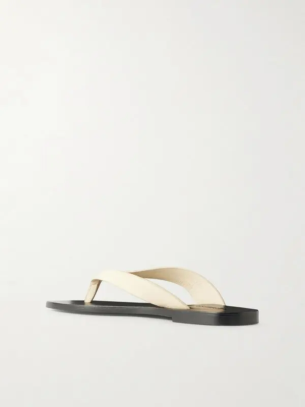 A.emery Kinto Leather Flip Flops - Neutrals
