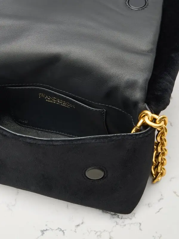 JW Anderson Twister Small Velvet Tote
