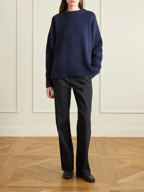 THE ROW Ophelia Oversized Wool And Cashmere-blend Sweater - Blue