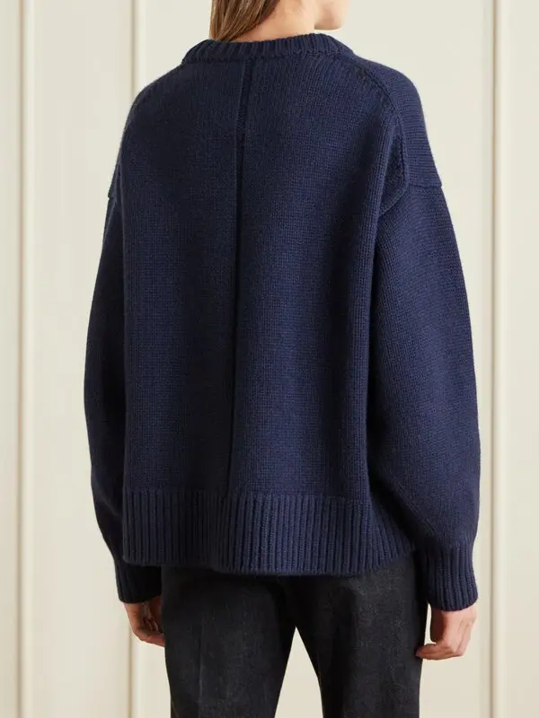 THE ROW Ophelia Oversized Wool And Cashmere-blend Sweater - Blue