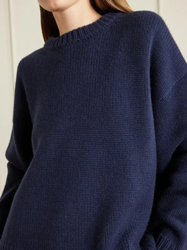THE ROW Ophelia Oversized Wool And Cashmere-blend Sweater - Blue