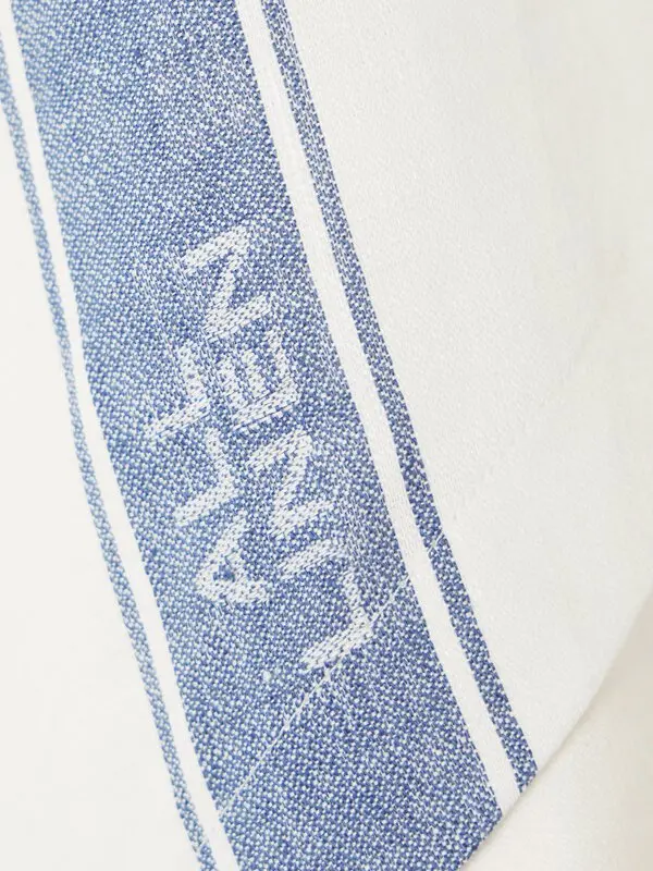 JW Anderson Asymmetric Linen-jacquard Mini Skirt - Neutrals