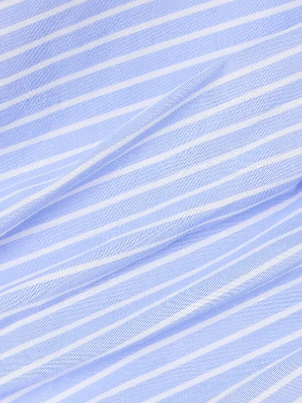 Simkhai Emerson Strapless Pinstriped Bustier Top - Blue