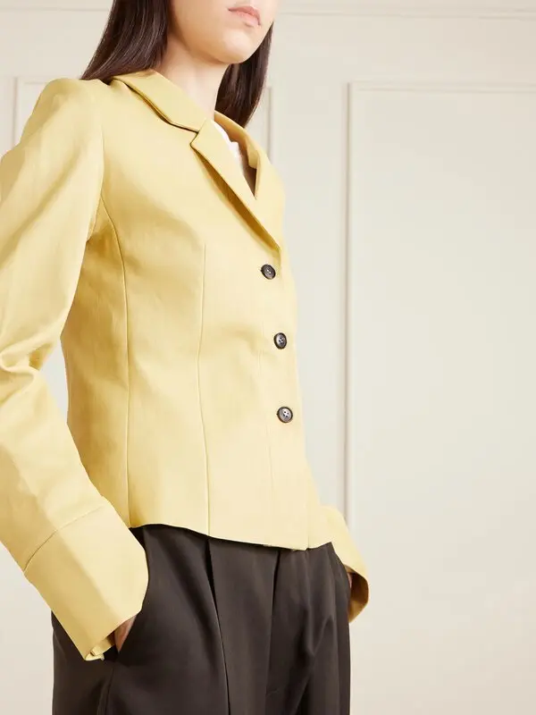 Stouls Giorgio Leather Jacket - Yellow