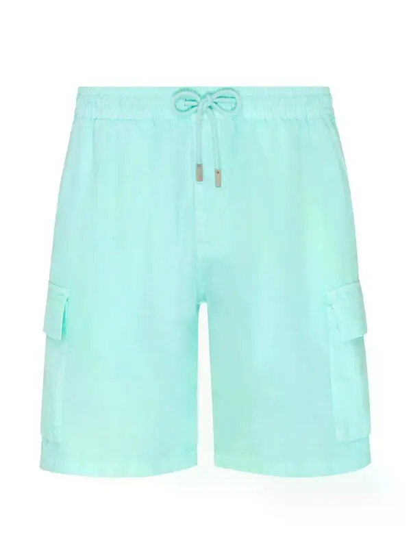 Vilebrequin Cargo-pocket Linen Bermuda Shorts - Blue